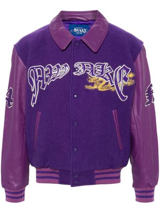 Awake NY veste bomber &agrave; fini feutr&eacute; - Violet
