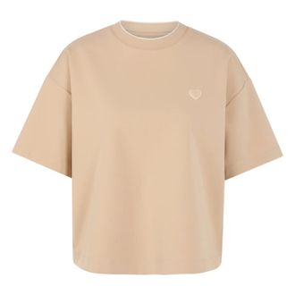 Marc Cain Femme, Tops, Brun, Taille: 42 FR Shirt mit Herz und Ringeldetail