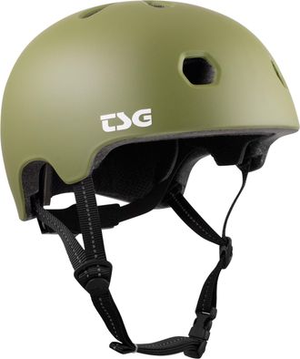 Tsg Tsg, Meta Solid Color, Fahrradhelm, Olive, L/XL_55, Unisex -Kinder
