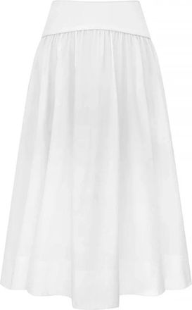 Zimmermann Femme, Jupes, Blanc, Taille: 34 FR Jupe Midi Popeline