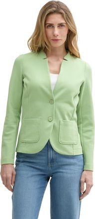 Tom Tailor Damen 1038703 Basic Ottoman Blazer mit Taschen, 37116 - True Green, XXS