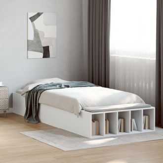 vidaXL Cadre de lit blanc 100x200 cm bois ding&eacute;nierie