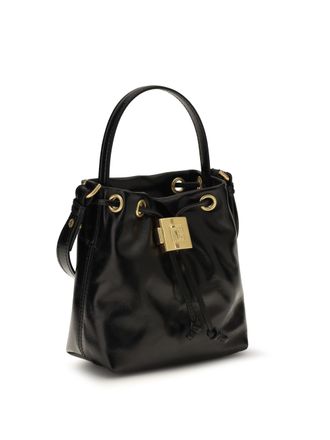 Balmain Womens Pulse Bucket Bag Noir Calf Leather Bos Taurus