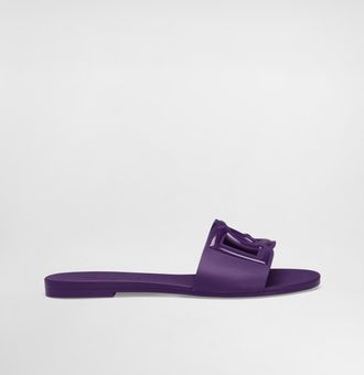 Dolce & Gabbana Rubber Slides - Frau Pantoletten Und Mules Purple Gummi 35
