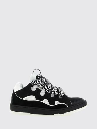 Lanvin Baskets basses Curb en daim et mesh au design bicolore