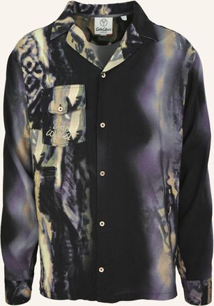 Carlo Colucci Carlo Colucci Oversize Hemd - Liquid Stitches Fiori schwarz
