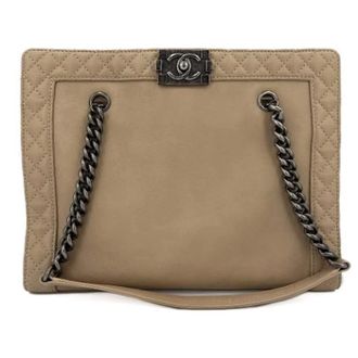 Chanel Sac cabas en cuir Pre-owned - Femme - Pre-owned - Beige - Taille: ONE Size