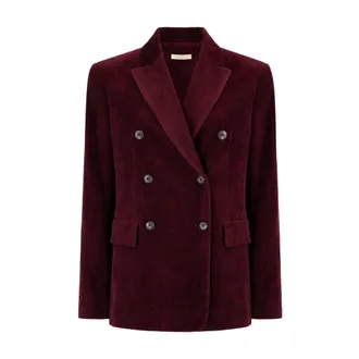 Antonelli Femme, Vestes, Rouge, Taille: 38 FR Blazer Double-Boutonn&eacute; Ajust&eacute;
