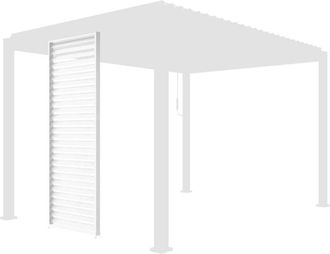 Sweeek Persienne 100cm pour pergola bioclimatique Triomphe. c&ocirc;t&eacute; 3m. panneau brise vue. aluminium. blanc