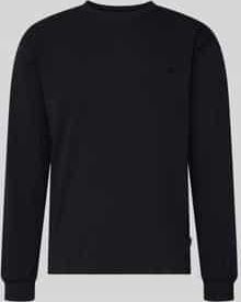 Woodbird Longsleeve mit Label-Stitching Modell Baine