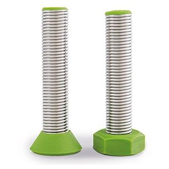 Take 2 Germany Take2 Biegsie Biegestreuer, 18/8 Edelstahl, grün,Silber, 10 x 7 x 6 cm