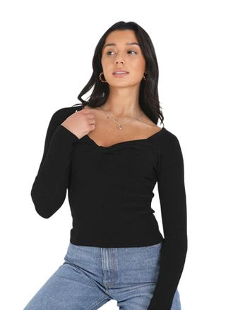 Brave Soul Damen Lk-36 Munroe Top, Schwarz, Medium