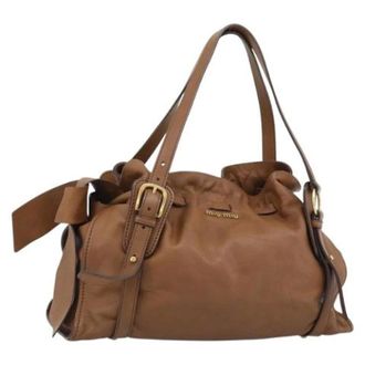 Miu Miu Sac cabas Pre-owned - Femme - Pre-owned - Brun - Taille: ONE Size