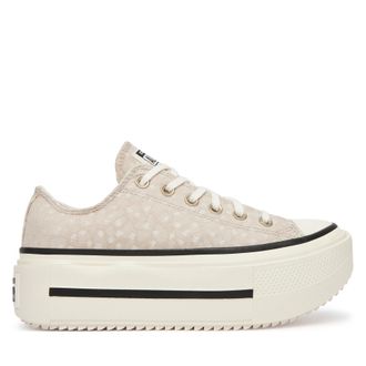 Converse Sneakers aus Stoff Converse Chuck Taylor All Star Lift Double Stack Platform Deer A17884C Beige