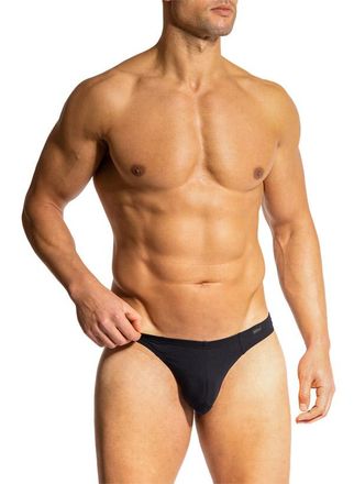 Olaf Benz Herren String blau Mikrofaser unifarben