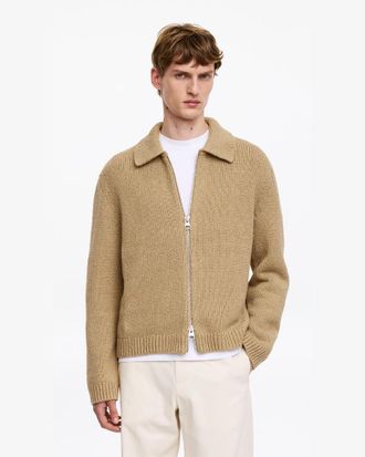 Arket Strickjacke Aus Baumwollmischung -Beige