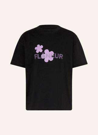 Flaneur Fl&acirc;neur Oversized-Shirt Organic Flower schwarz