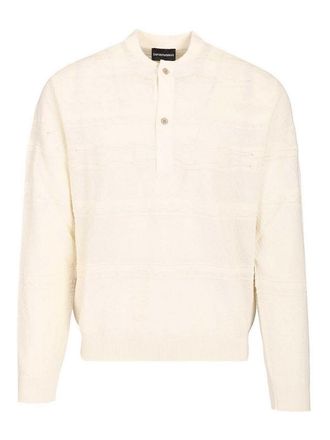 Emporio Armani Pull Col Rond - Blanc