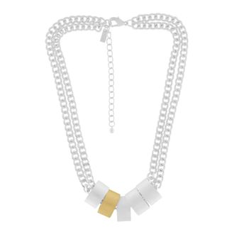 Dansk Copenhagen Anastazia Kurze 2-Ton-Glieder-Halskette - - Accessories - Damen - Grau - ONE SIZE