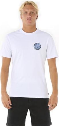 Rip Curl T-Shirt Wettie Passage Icon pour Homme, Blanc 251, Taille M