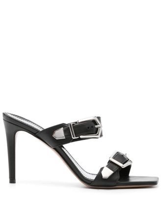 PARIS TEXAS mules Ursula 85 mm en cuir - Noir