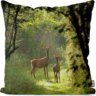 Void Watches REH Kitz Wald Kissenbezug Kissenhülle Polyester wasserfest Outdoor Indoor, Kissen Größe:50 x 50 cm