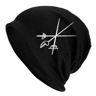 Generic Homme Femme Bonnet &Agrave; Revers Cl&ocirc;ture Crois&eacute;e Bonnet dhiver Mode Bonnets Tricot&eacute; Chaud Hiver Chapeaux pour Patinage Cyclisme Quotidien