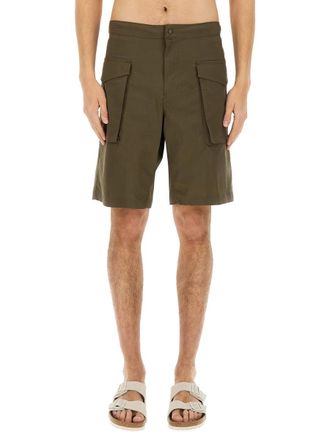 Aspesi Cotton-Blend Chino Shorts - Green