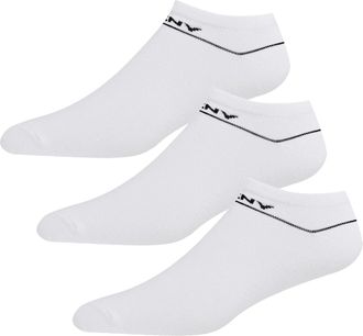 DKNY Damen Sneaker Socken Schwarz 3er Pack Gr&ouml;&szlig;e 37-40