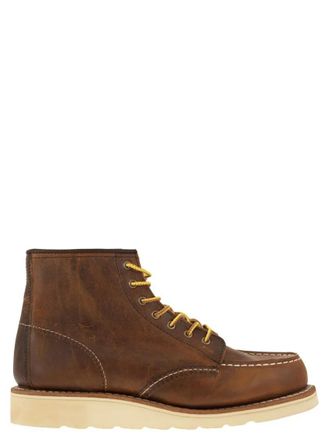 Red Wing Shoes Stiefel - Classic Moc - Leather Lace-Up Boot - Gr. 6_5 - in Braun - f&uuml;r Damen