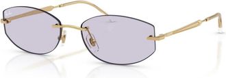 Ray-Ban Lunettes de soleil g&eacute;om&eacute;triques sans monture - unisex - Accessoires - Jaune - Taille: 55 MM