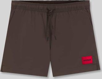 HUGO BOSS Badeshorts mit Label-Patch Modell DOMINICA