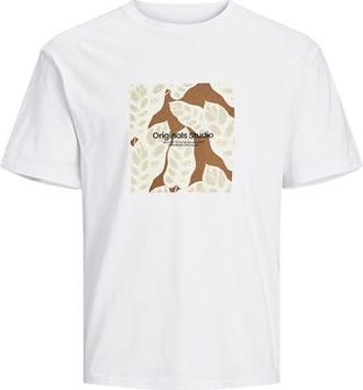 Jack & Jones JACK&JONES PLUS JORSEQUOIA T-Shirt SS Crew Neck PLS, Blanc &eacute;clatant., XXXXXL