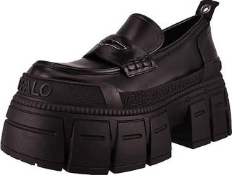 Buffalo Gospher 1622348 Mocassins v&eacute;g&eacute;taliens pour femme Noir, Noir, 40 EU