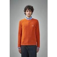 Valentino Shetland Wool Crewneck Jumper with Vlogo Embroidery