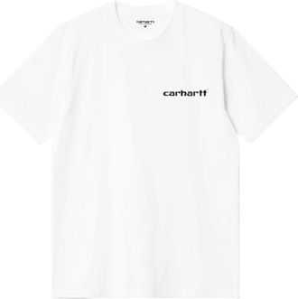 Carhartt Work in Progress Homme, Tops, Blanc, Taille: XL S/S Archive Script T-Shirt
