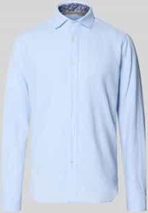 Fil Noir Regular Fit Business-Hemd aus Leinen-Baumwoll-Mix Modell ROMA