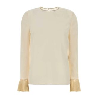 Valentino Garavani Besticktes Crepe De Chine Oberteil - - Blouses & Shirts - Damen - Wei&szlig; - S