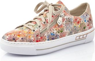 Rieker Damen Low-Top Sneaker L8837, Frauen Halbschuhe,schnürschuhe,schnürer,Plateausohle,straßenschuhe,Strassenschuhe,Multi (90),36 EU / 3.5 UK