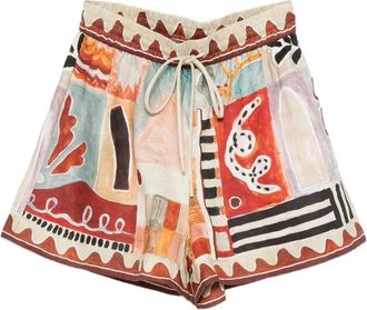 Alemais Femme, Shorts, Multicolore, Taille: 36 FR Michelle Abstract-print Shorts