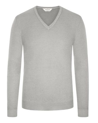 Gran Sasso Leichter Pullover aus Merinowolle mit V-Ausschnitt in