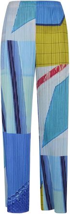Issey Miyake Femme, Pantalons, Multicolore, Taille: 42 FR City Collage Pantalons