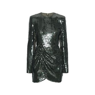 Rotate Sequin Long-sleeve Mini Dress