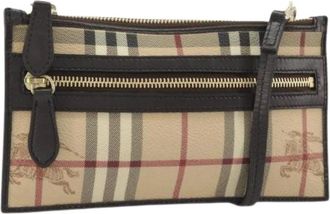 Burberry Sac bandouli&egrave;re Pre-owned en plastique - Femme - Pre-owned - Beige - Taille: ONE Size