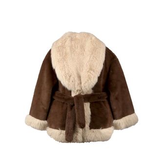 V&deg; 73 Femme, Vestes, Brun, Taille: 40 FR Penny Faux Fur Jacket