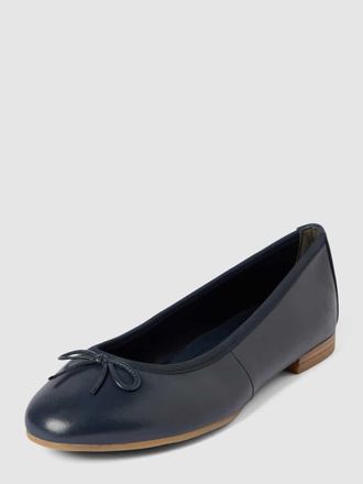 Tamaris Ballerinas aus Leder mit Zierschleife Modell BASIC