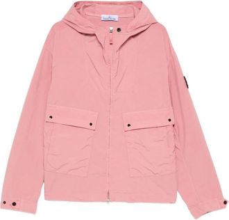 Stone Island Homme, Vestes, Rose, Taille: L Compass Hooded Jacket