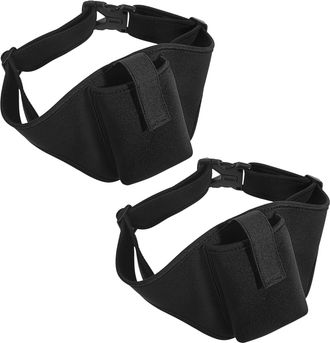 Cabilock 2 St&uuml;ck Pack Fitness Mikrofon H&uuml;fttasche mit Hochelastischem Gurt Leichte Sport Bauchtasche mit Multifunktionalen F&auml;chern und Schwei&szlig;abweisender Oberf