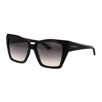 Karl Lagerfeld Femme, Accessoires, Noir, Taille: 55 MM Lunettes DE Soleil