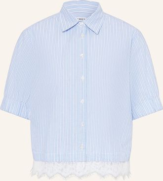 Emily van den Bergh Emily Van Den Bergh Hemdbluse Mit Spitze blau